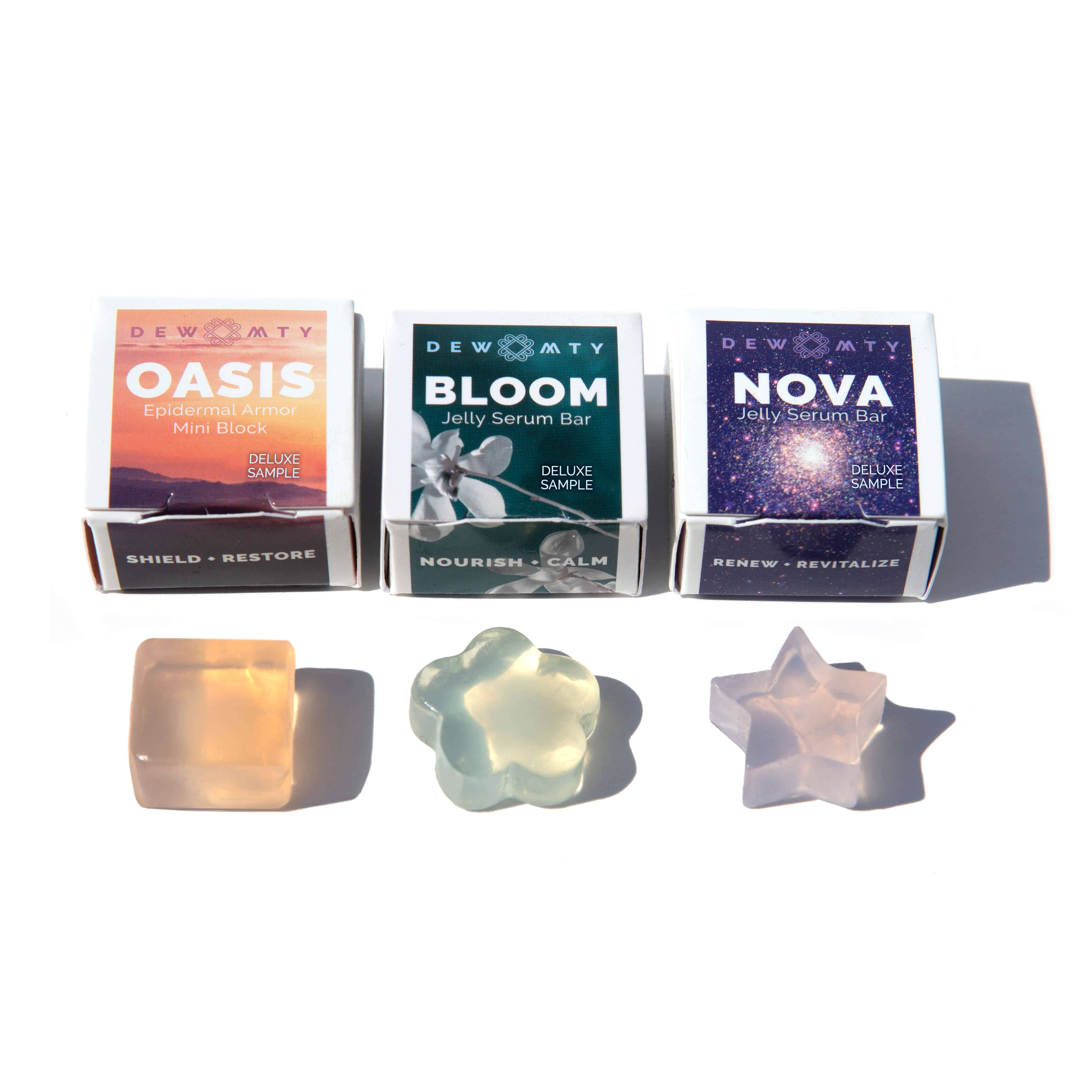 Dew Mighty Trio Sample Bundle: OASIS, BLOOM, & NOVA | Eco Inspired